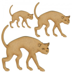 Creeping Cat MDF Wood Shape for altered art and craft projects